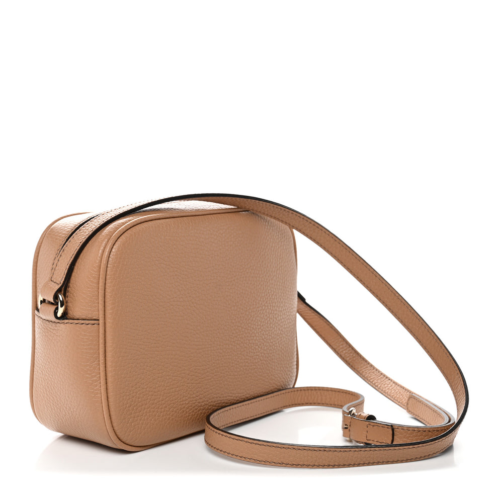 Gucci Pebbled Calfskin Small Soho Disco Bag Camelia 1872517 – FASHIONPHILE