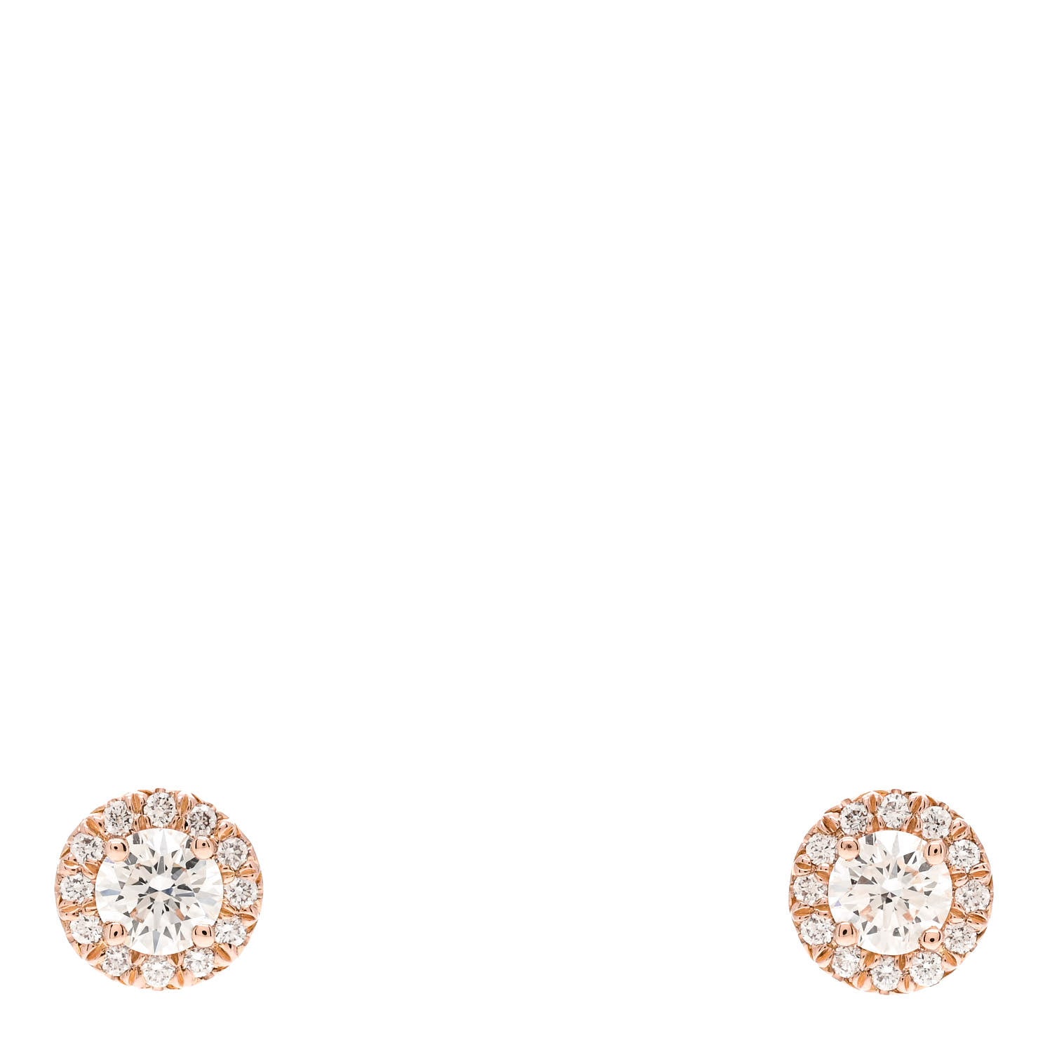 Tiffany 18K Rose Gold Diamond .32ctw Soleste Earrings 1246707 ...
