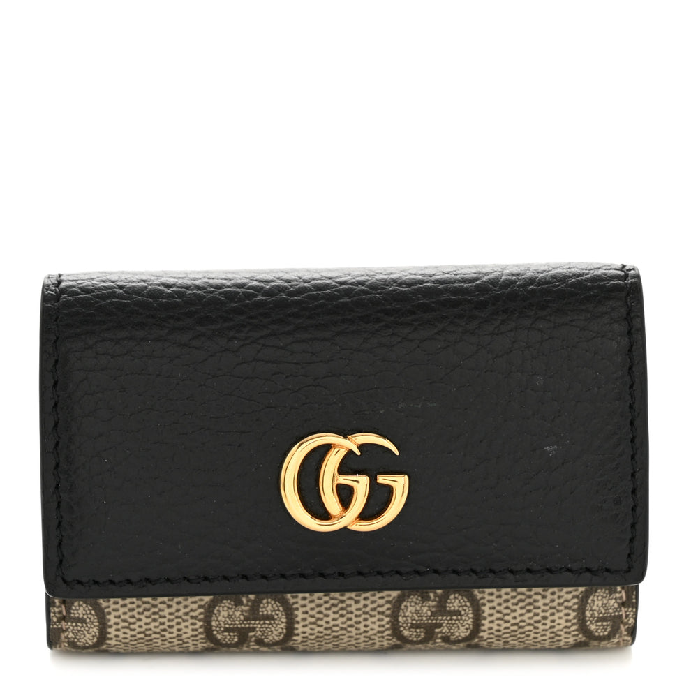 Gucci Dollar Calfskin GG Supreme Monogram GG Marmont 6 Key Holder Case ...