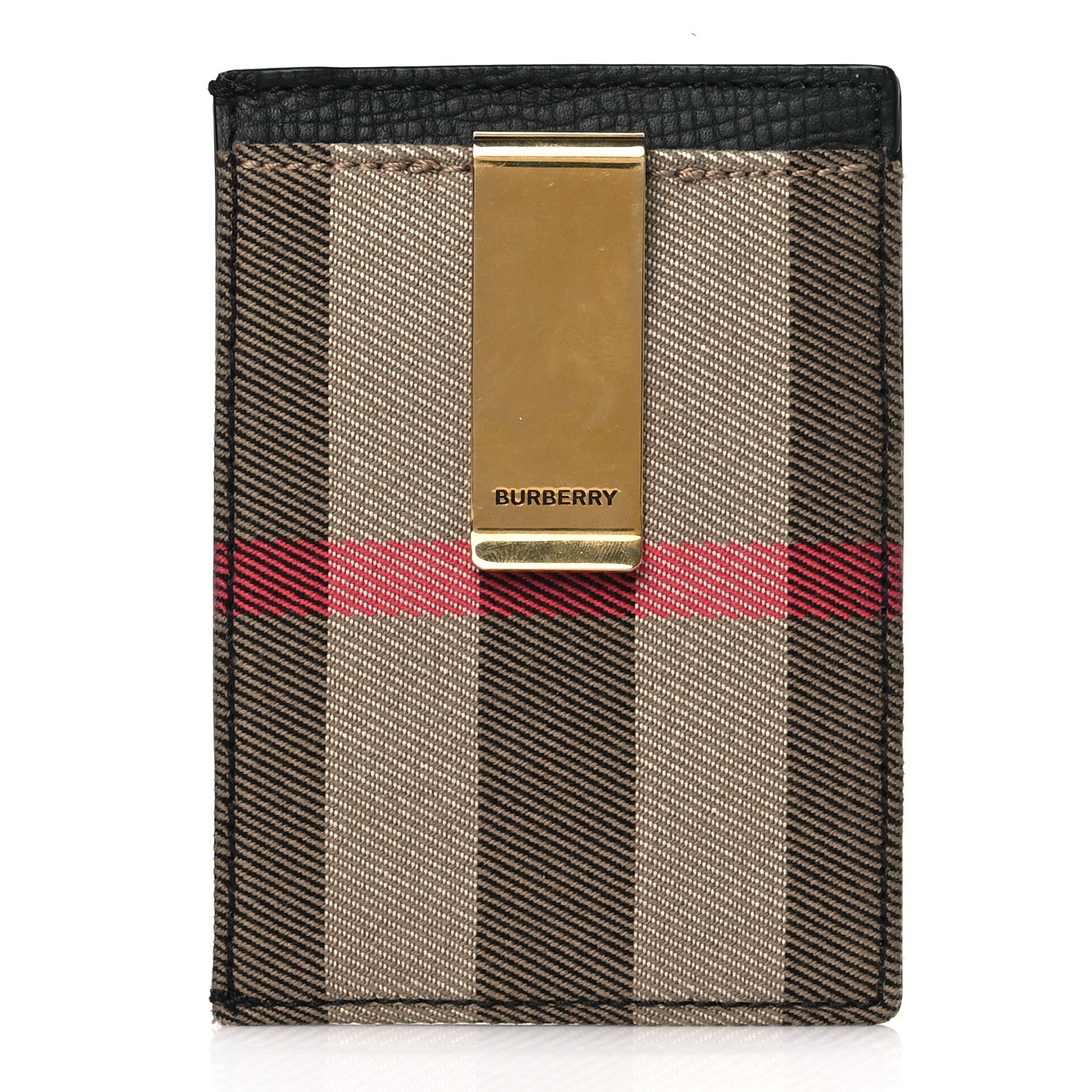 Burberry Vintage Check Money Clip Card Case Black 1119553 – FASHIONPHILE