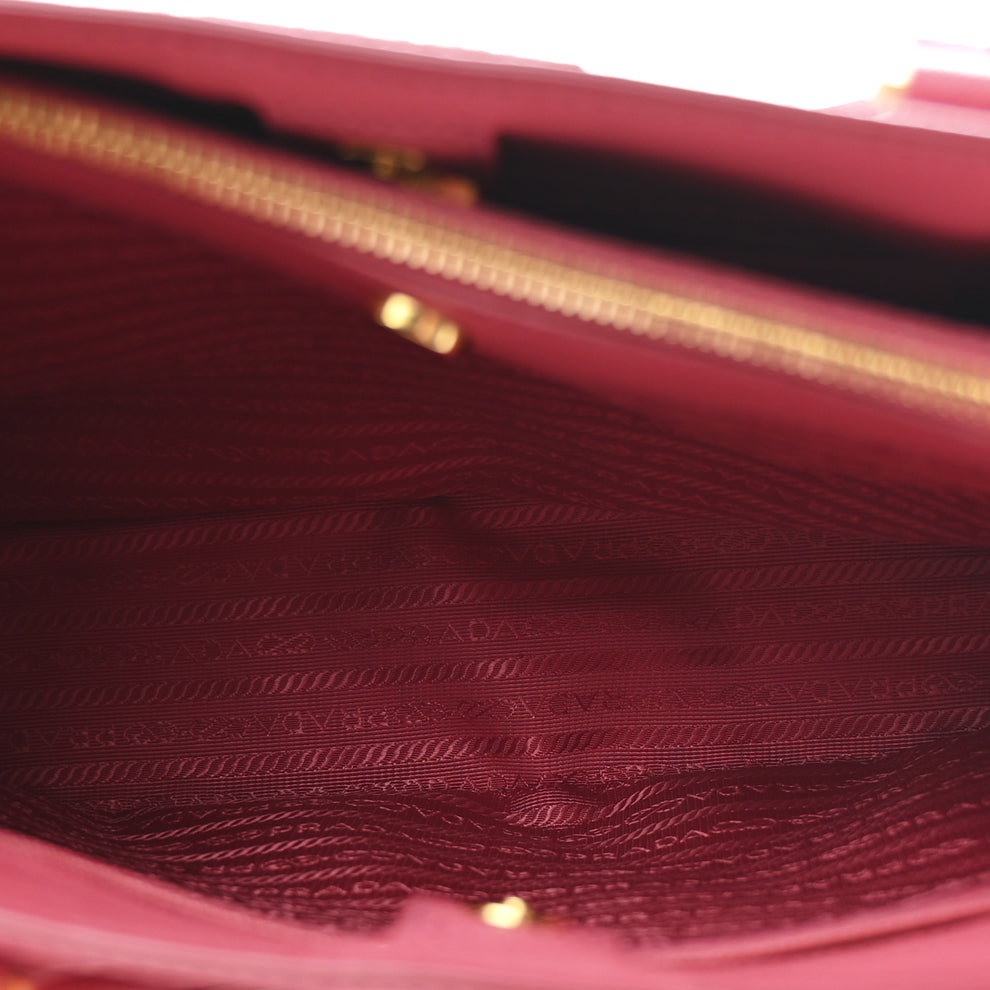 Prada Saffiano Lux Medium Tote Peonia 1772771 – FASHIONPHILE