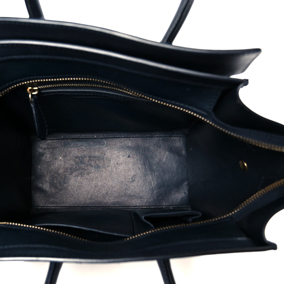 Celine Smooth Calfskin Micro Luggage Navy Blue 1779796 – FASHIONPHILE