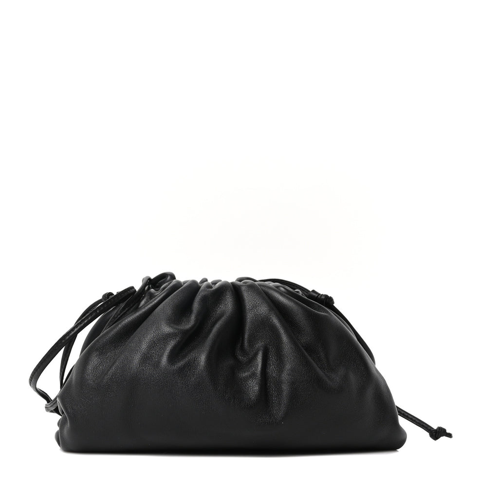 Bottega Veneta Butter Calfskin The Mini Pouch Black 1777007 – FASHIONPHILE