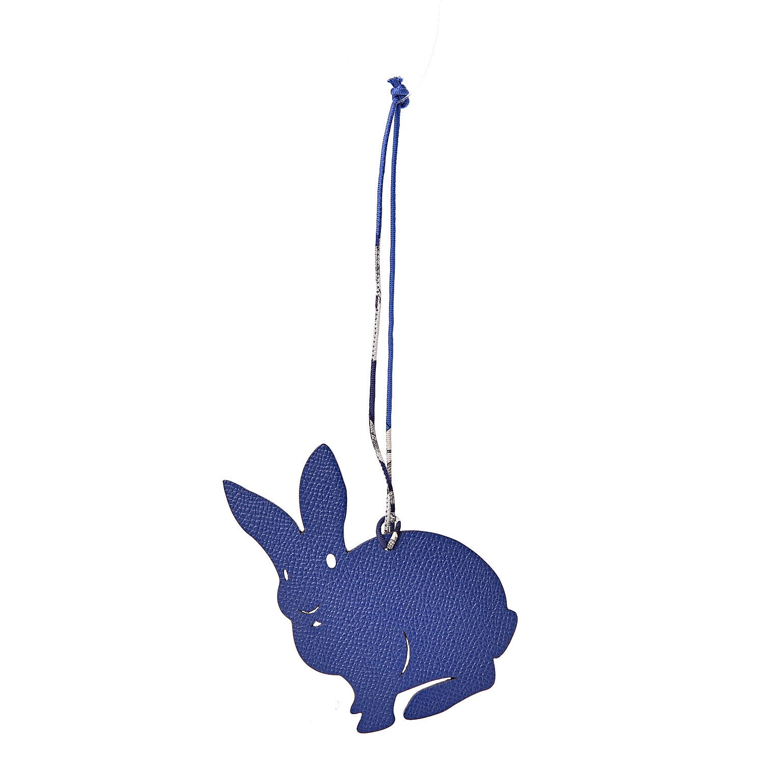 Hermes Epsom Togo Petit H Rabbit Bag Charm Bleu Electrique Feu 467793 ...