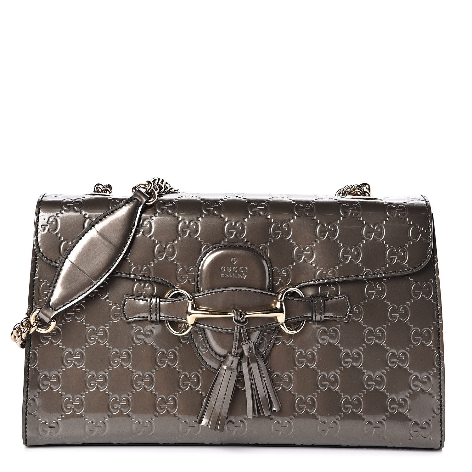 Gucci Shine Guccissima Medium Emily Chain Shoulder Bag Sasso 506439 ...