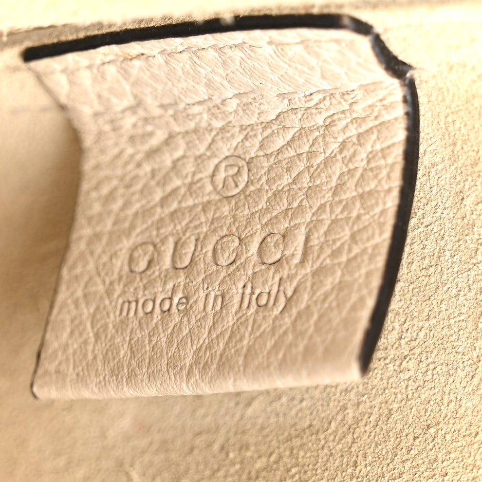 Gucci Pebbled Calfskin Medium Logo Portfolio Clutch White 1802803 ...