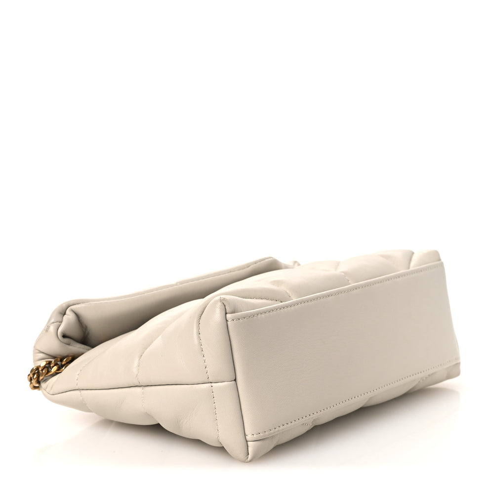 Saint Laurent Lambskin Quilted Toy Loulou Puffer Monogram Chain Satchel ...