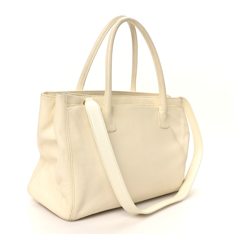 Chanel Caviar Cerf Executive Shopper Tote White 1774462 – FASHIONPHILE