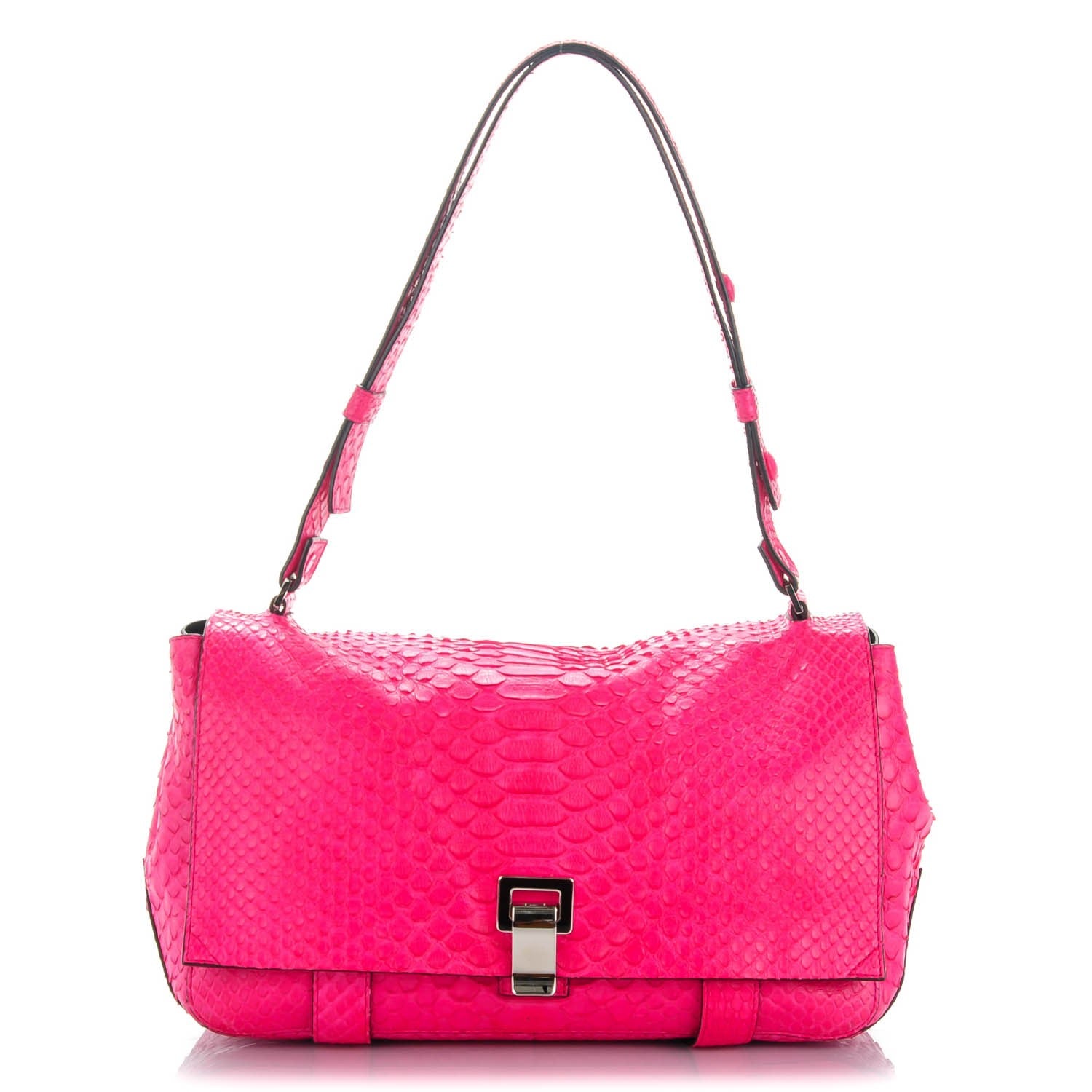 Proenza Schouler Python PS Courier Bag Hot Pink 142040 – FASHIONPHILE