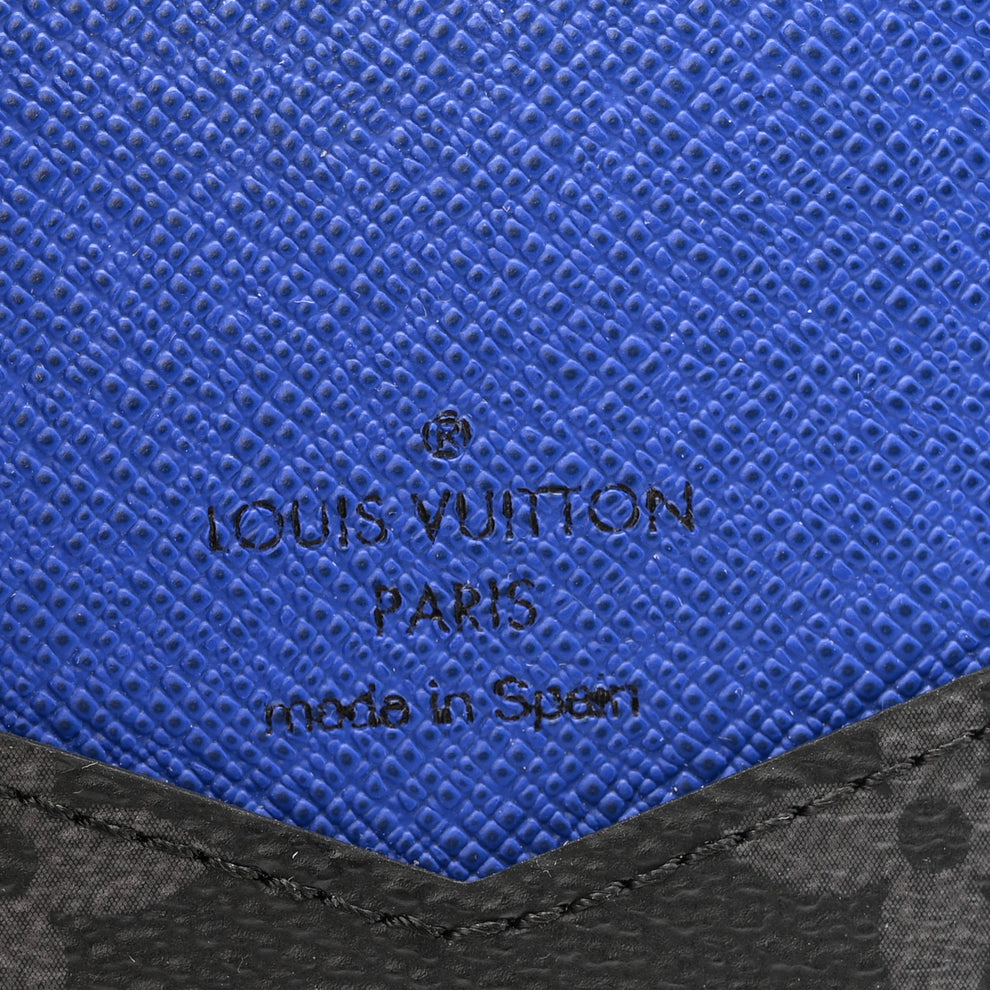 Louis Vuitton Epi Monogram Eclipse Pocket Organizer Black Blue 1791309 ...