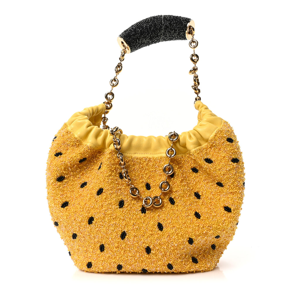 Loewe Buttery Nappa Beaded Lambskin Mini Squeeze Bag Amarillo 1784270 ...
