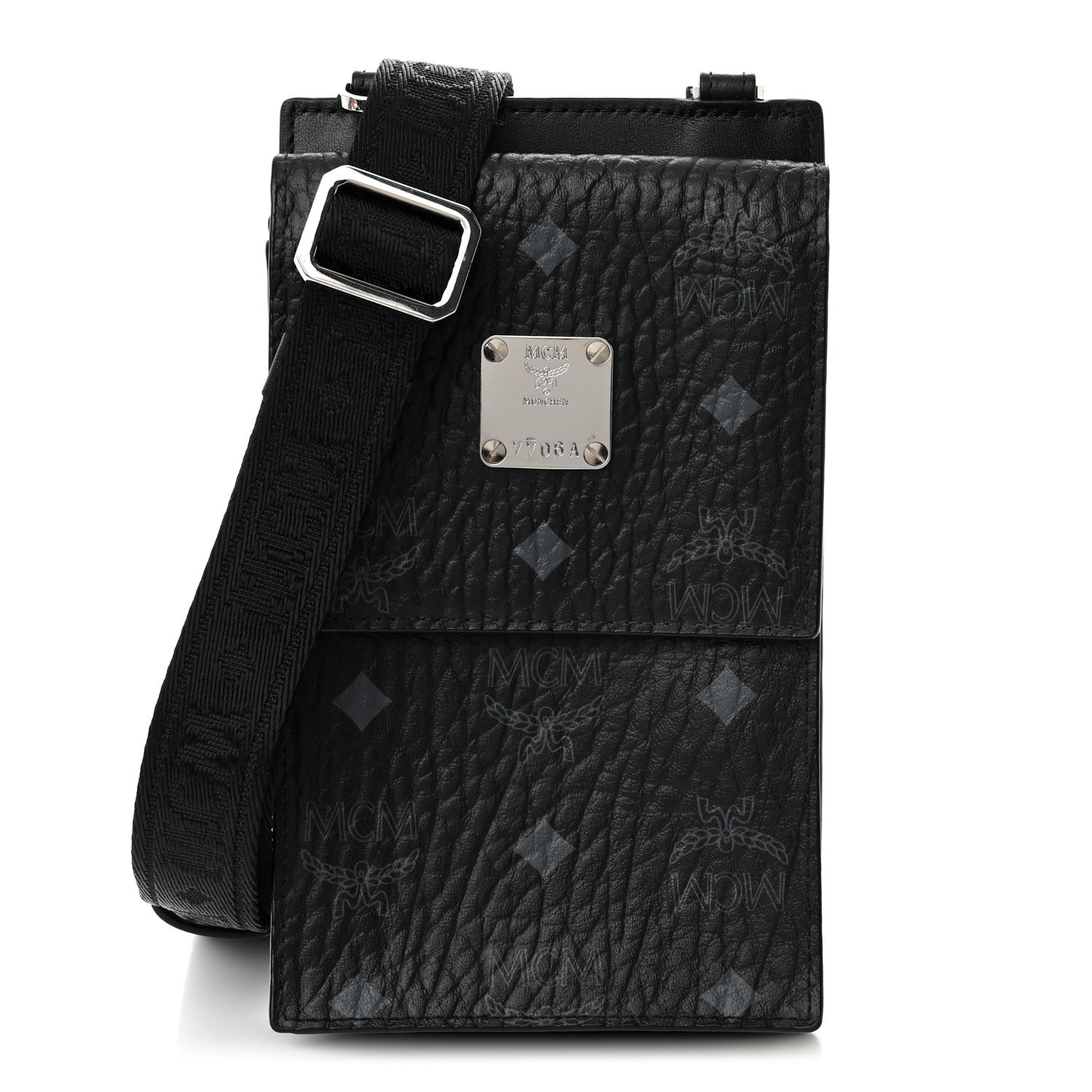 MCM Visetos Geo Phone Case Crossbody Black 1387490 – FASHIONPHILE