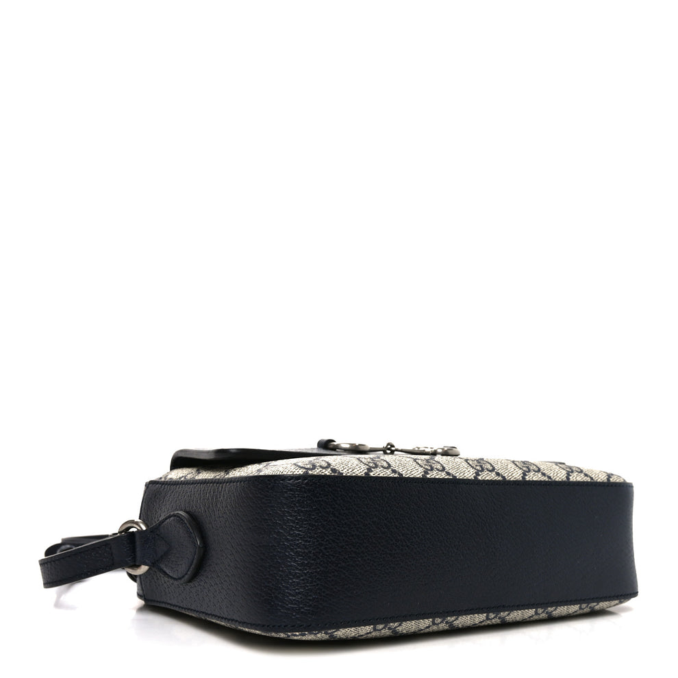 Gucci GG Supreme Monogram Textured Dollar Calfskin Small Horsebit 1955 ...