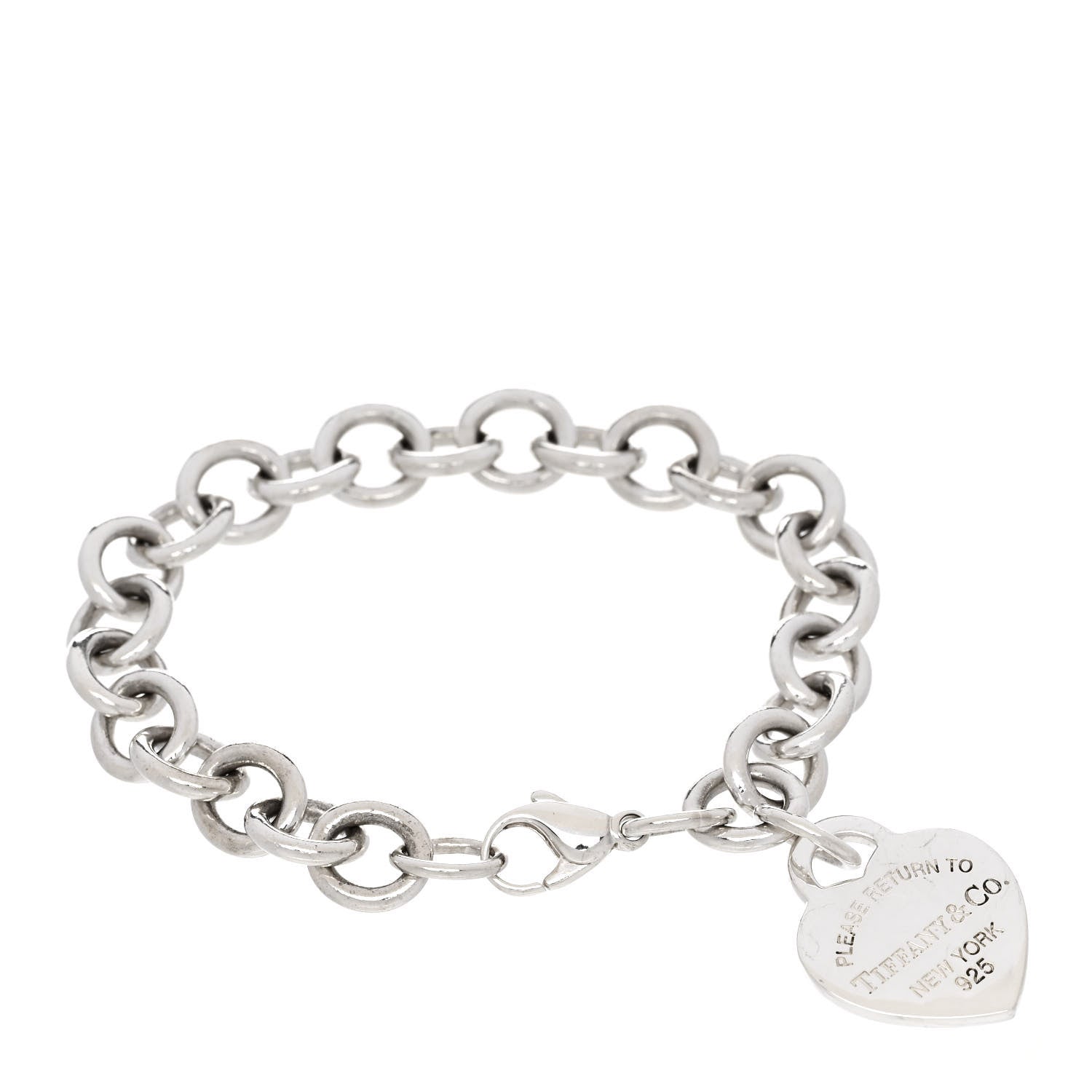 Tiffany Sterling Silver Return to Tiffany Heart Tag Charm Bracelet ...