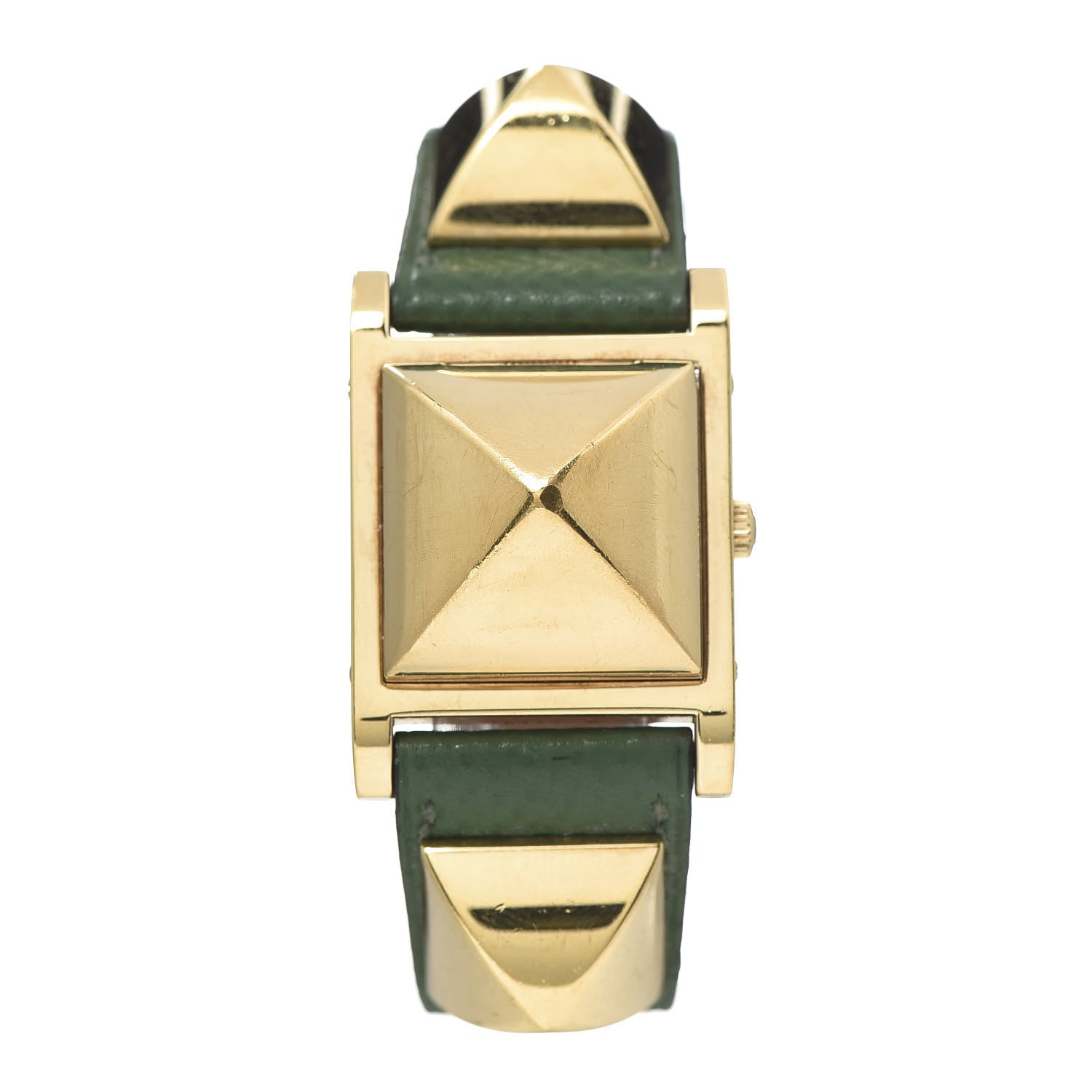 Hermes Stainless Steel Courchevel 23mm Medor Quartz Watch Vert Clair ...