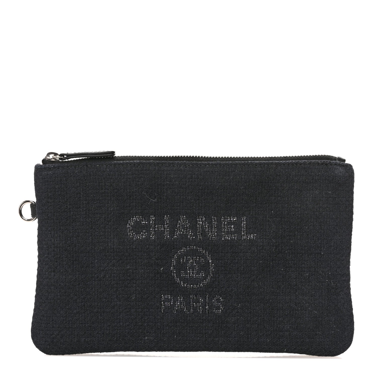 Chanel Mixed Fibers Deauville Pouch Black 1665971 – FASHIONPHILE