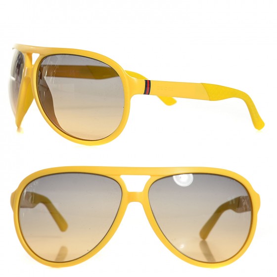 Gucci Rubber Diamante Sunglasses GG 1030/N/S Yellow 105320 – FASHIONPHILE