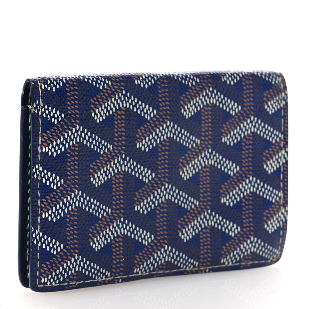 Goyard Goyardine Business Card Holder Navy 1784515 – FASHIONPHILE