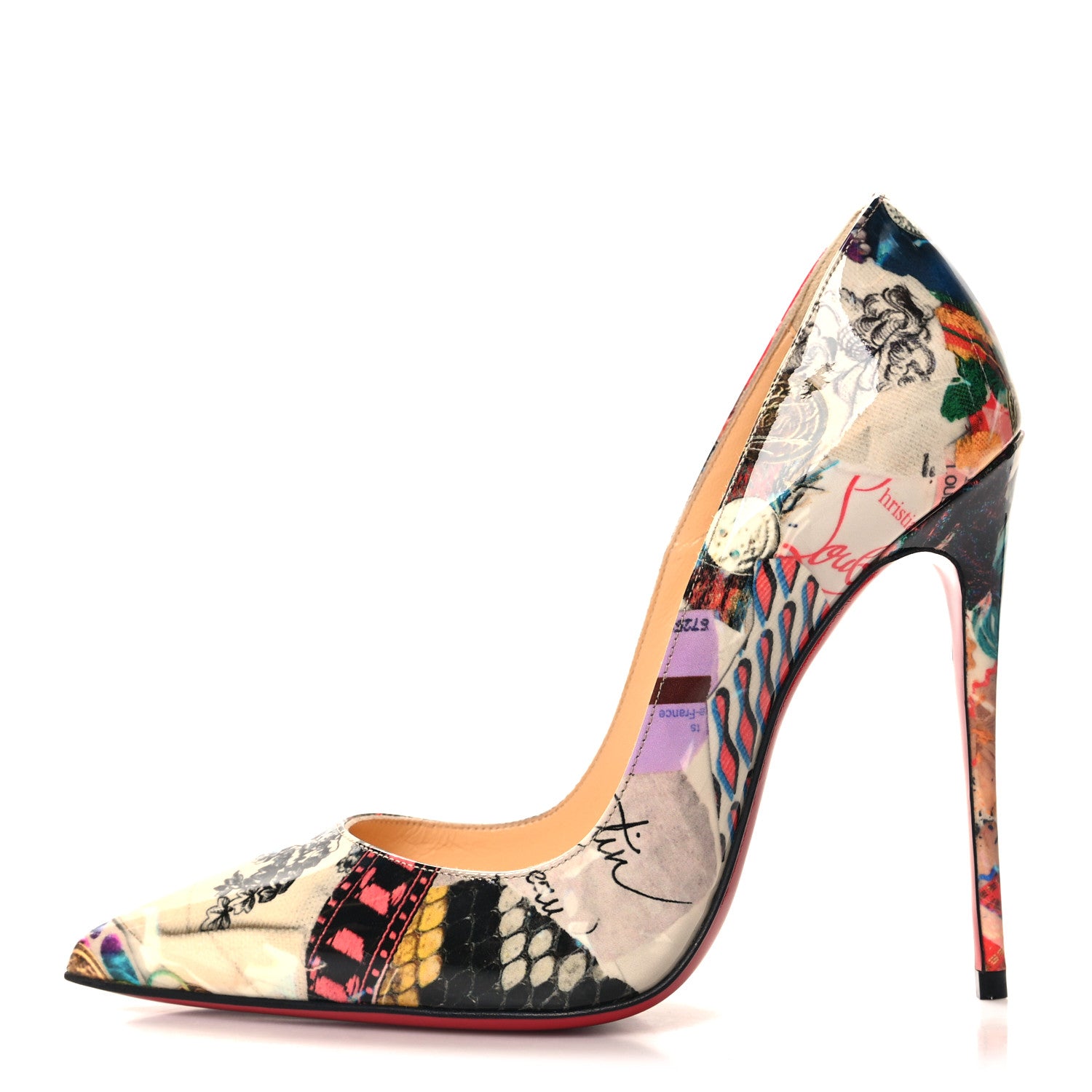 Christian Louboutin Patent Trash So Kate 100 Pumps 36 Multicolor ...