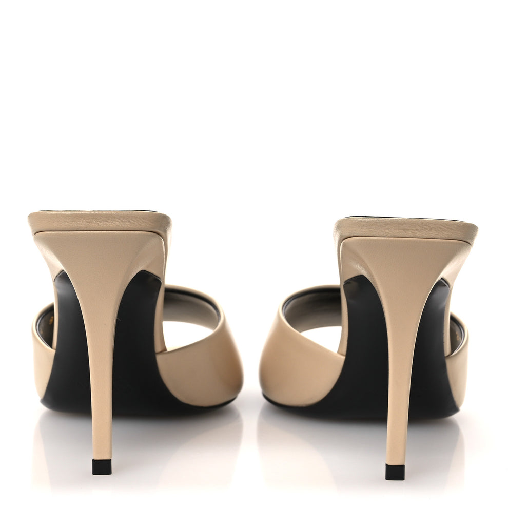 Saint Laurent Smooth Calfskin Romy 90 Sandals 39 Soft White 1795181 ...