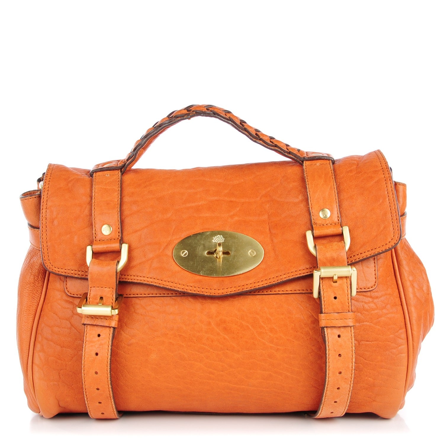 Mulberry Large Grain Nappa Medium Alexa Pumpkin 132030 – FASHIONPHILE