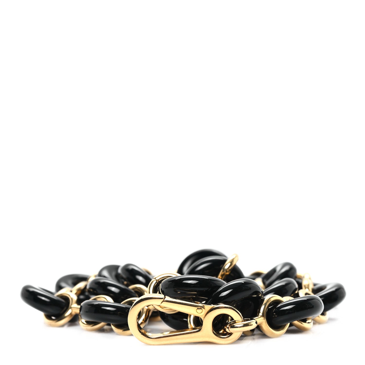 Loewe Brass Donut Chain Shoulder Strap Black Gold 1685237 – FASHIONPHILE