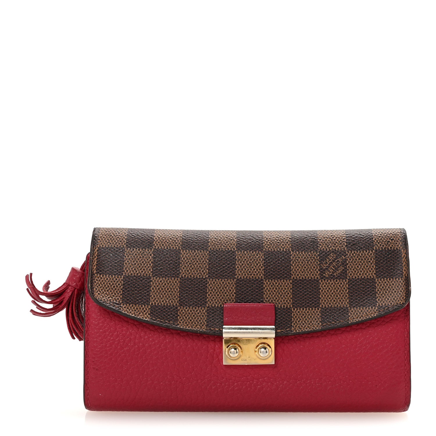 Louis Vuitton Damier Ebene Croisette Wallet Lie De Vin 1783078 ...
