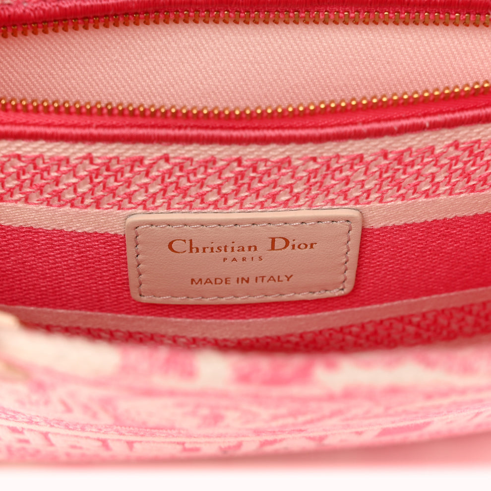 Christian Dior Canvas Toile De Jouy Reverse Embroidered Medium Lady D ...