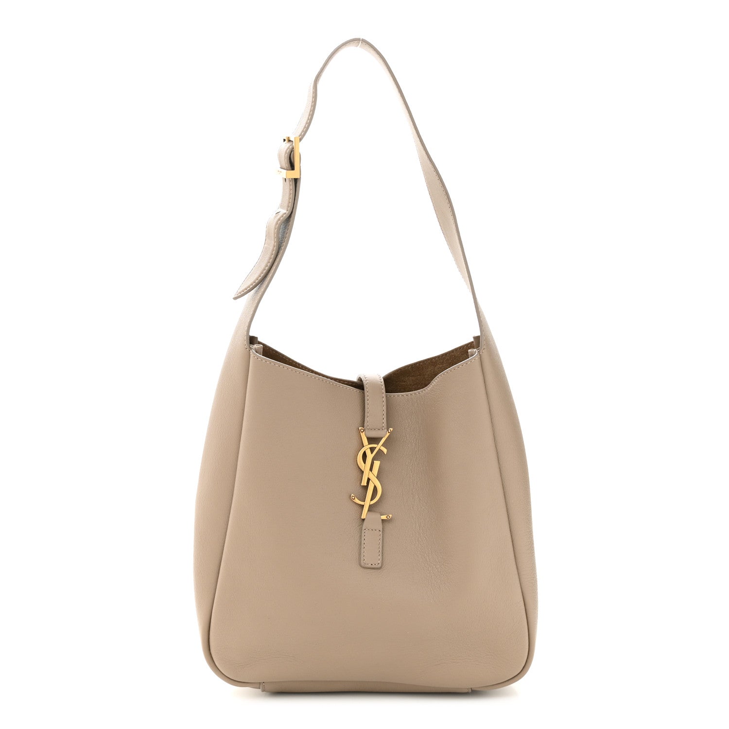 Saint Laurent Smooth Calfskin Small Le 5 A 7 Soft Hobo Dusty Grey ...
