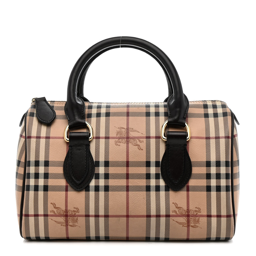 Burberry Haymarket Check Small Chester Bowling Bag Chocolate 1792187 ...