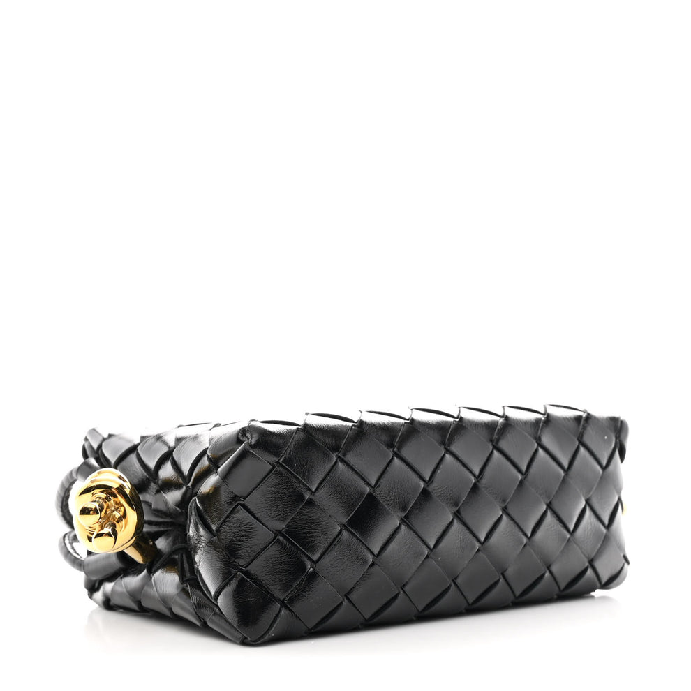 Bottega Veneta Nappa Intrecciato Metallic Knot Mini Loop Camera Bag ...