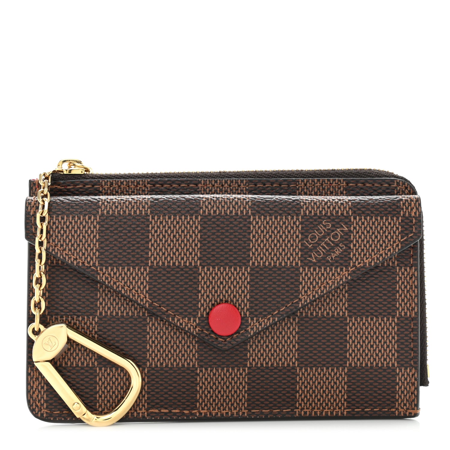 Louis Vuitton Damier Ebene Recto Verso Card Holder Red 1176354
