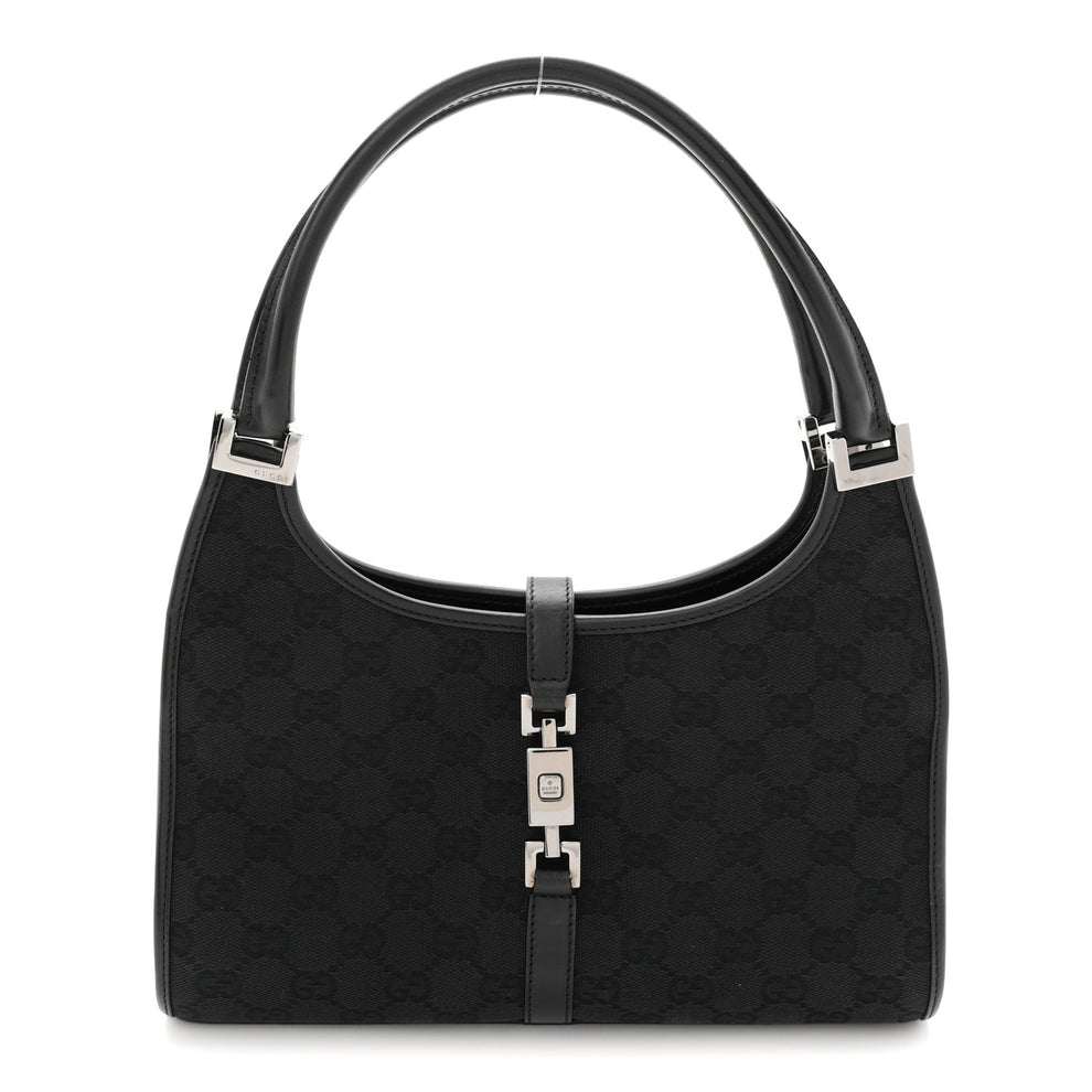 Gucci Monogram Bardot Shoulder Bag Black 1869732 – FASHIONPHILE