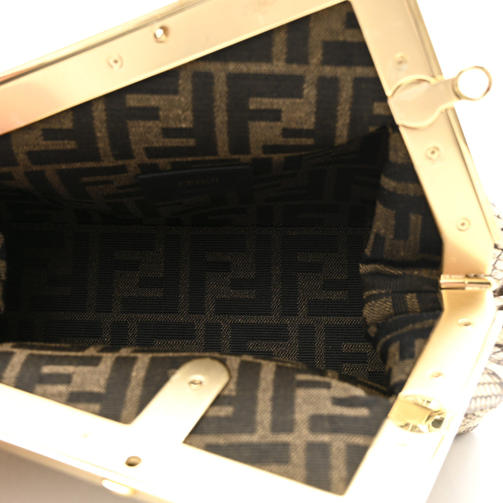 Fendi Snakeskin Small Fendi First Daisy Roccia 1776051 – FASHIONPHILE