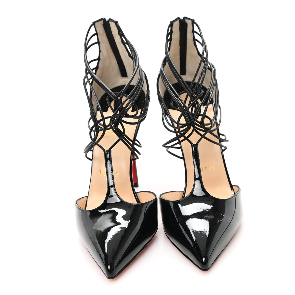 Christian Louboutin Patent Kid Confusa 100 Pumps 38 Black 1769767 ...