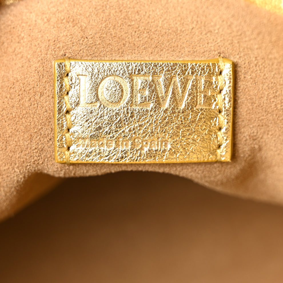 Loewe Metallic Laminated Lambskin Medium Scale Flamenco Knot Clutch ...