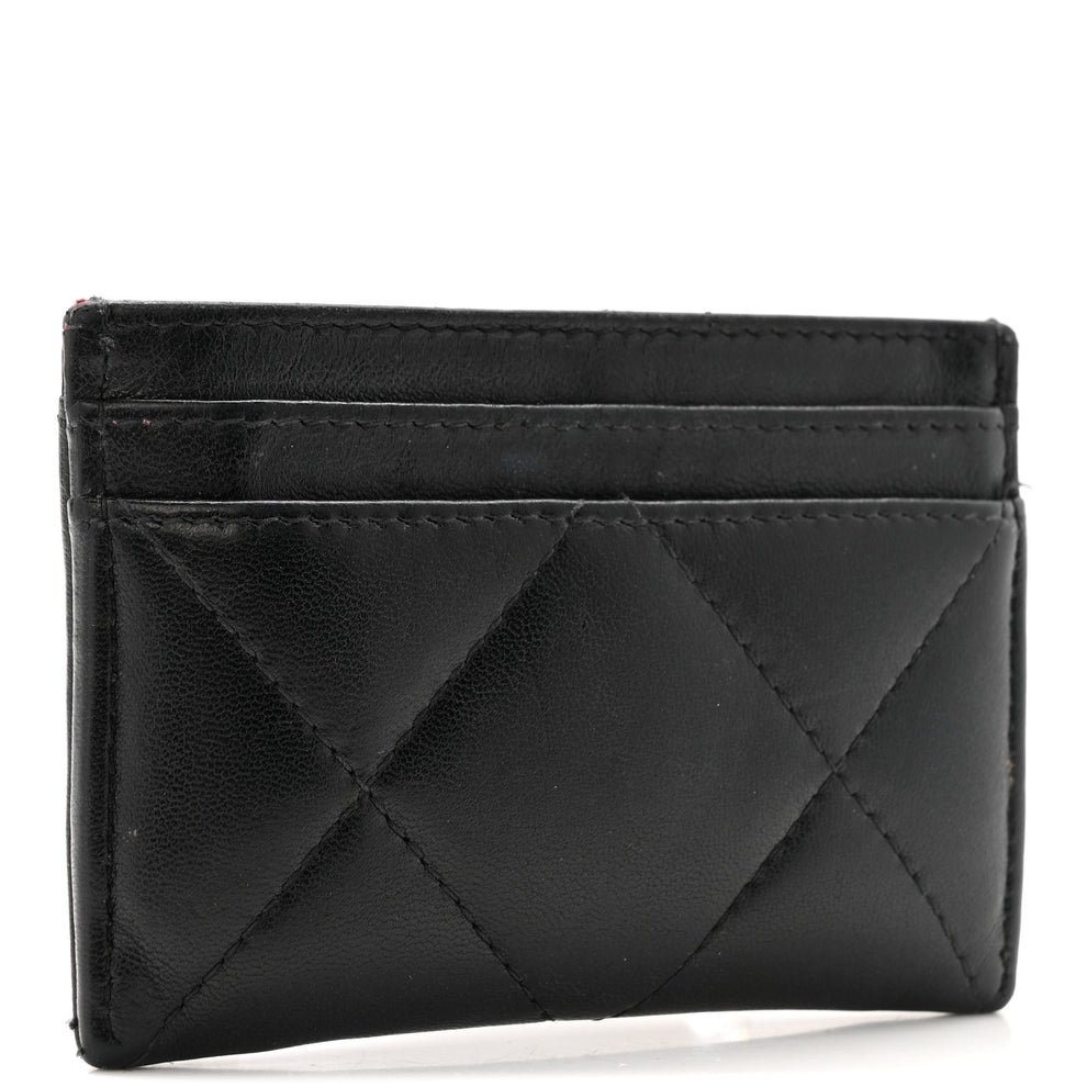 Chanel Lambskin Quilted Chanel 19 Card Holder Black 1800781 – FASHIONPHILE