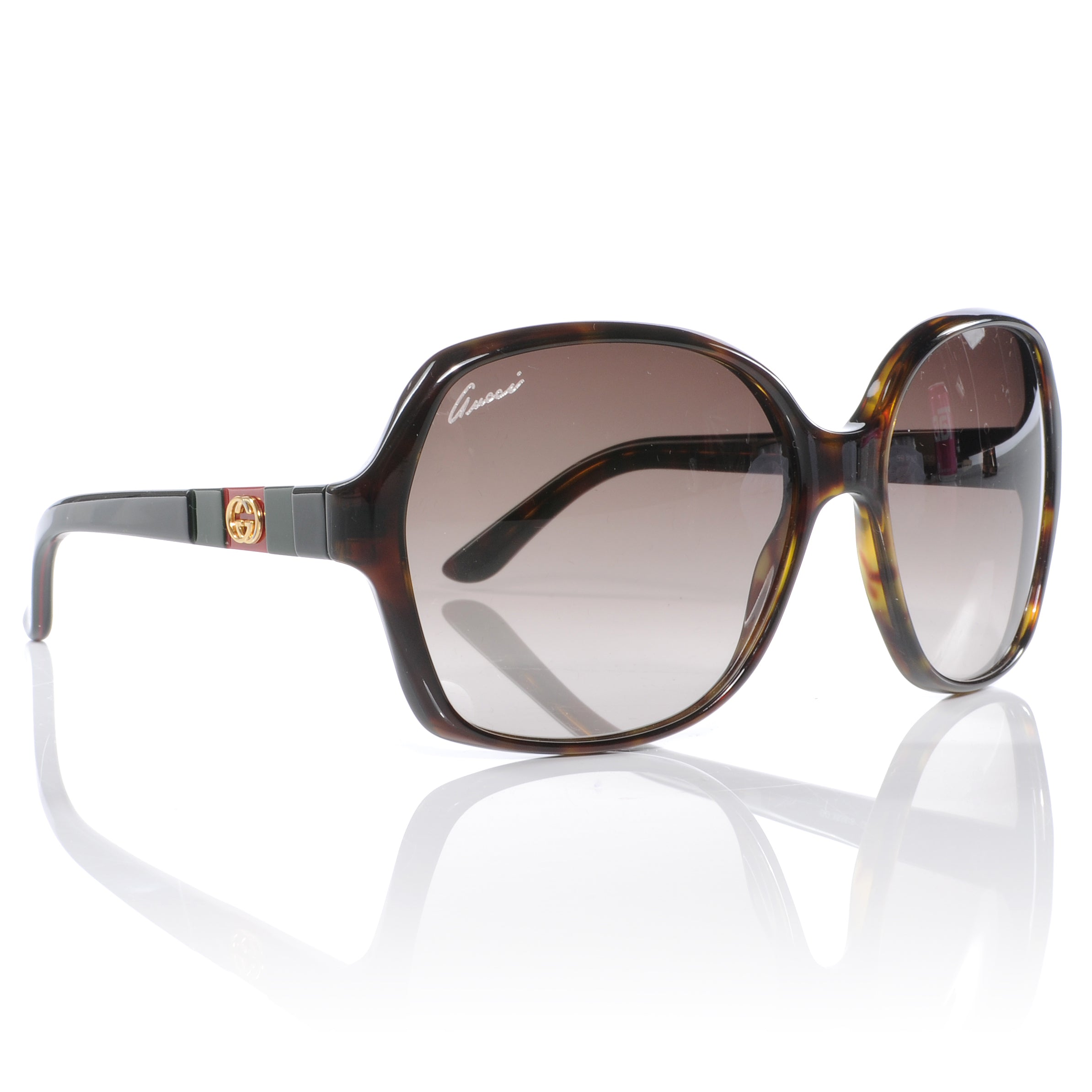 Gucci Tortoise Shell Web GG Sunglasses 3538 40864 – FASHIONPHILE