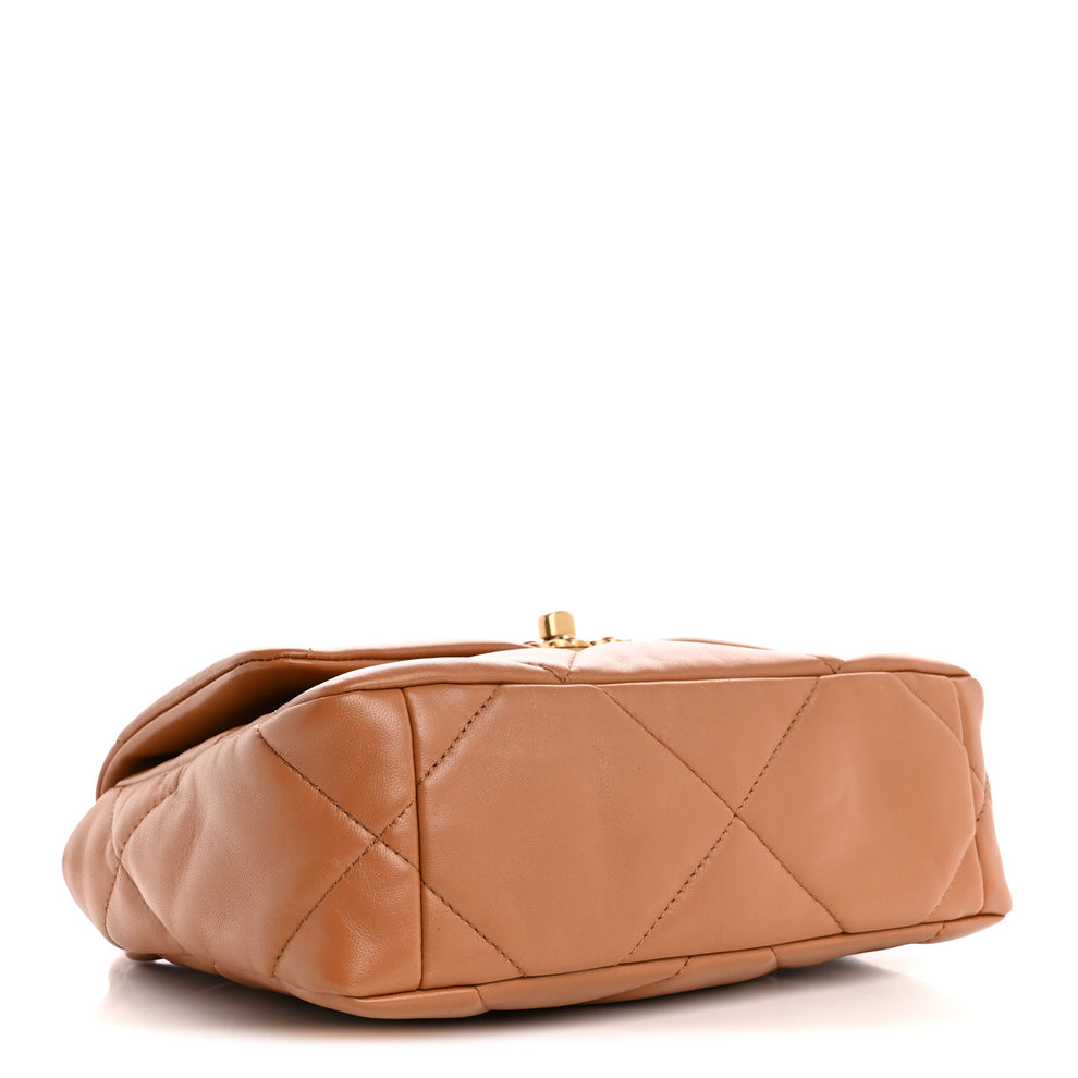 Chanel Lambskin Quilted Medium Chanel 19 Flap Brown 1803499 – FASHIONPHILE
