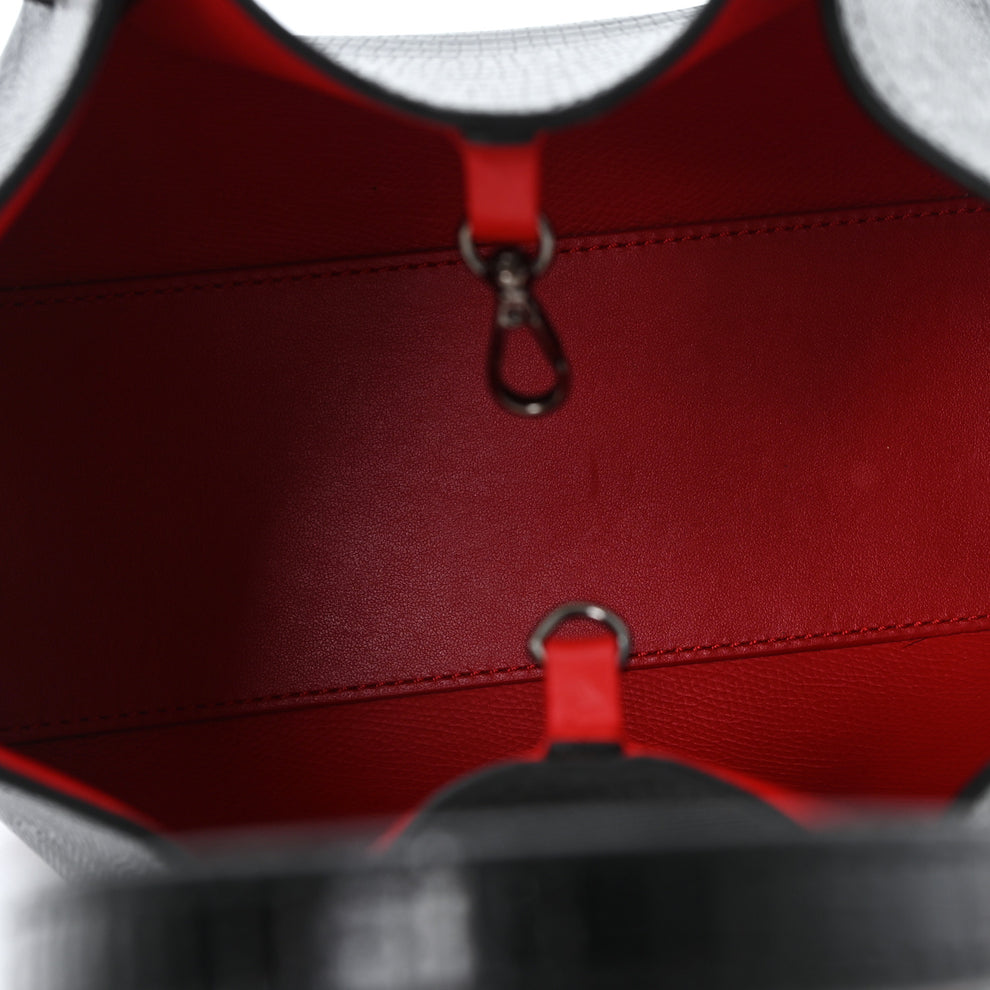 Christian Louboutin Crocodile Embossed Calfskin Spiked Mini Cabarock ...