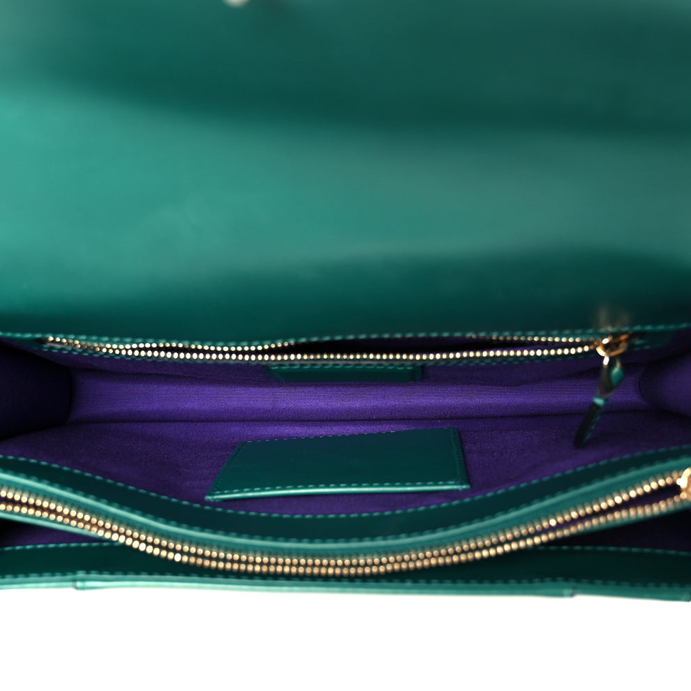 Bulgari Calfskin Serpenti Forever Shoulder Bag Emerald Green 1787554 ...