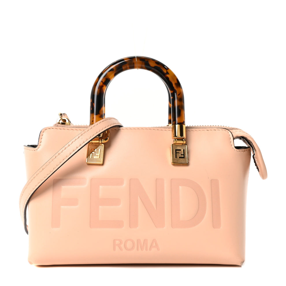 Fendi Vitello King Plexiglass Logo Embossed Mini By The Way Top Handle ...