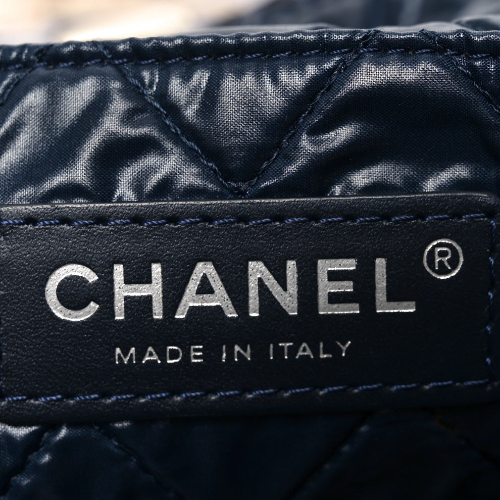 Chanel Nylon Cat Emoticon Tote Navy Silver 1795068 – FASHIONPHILE