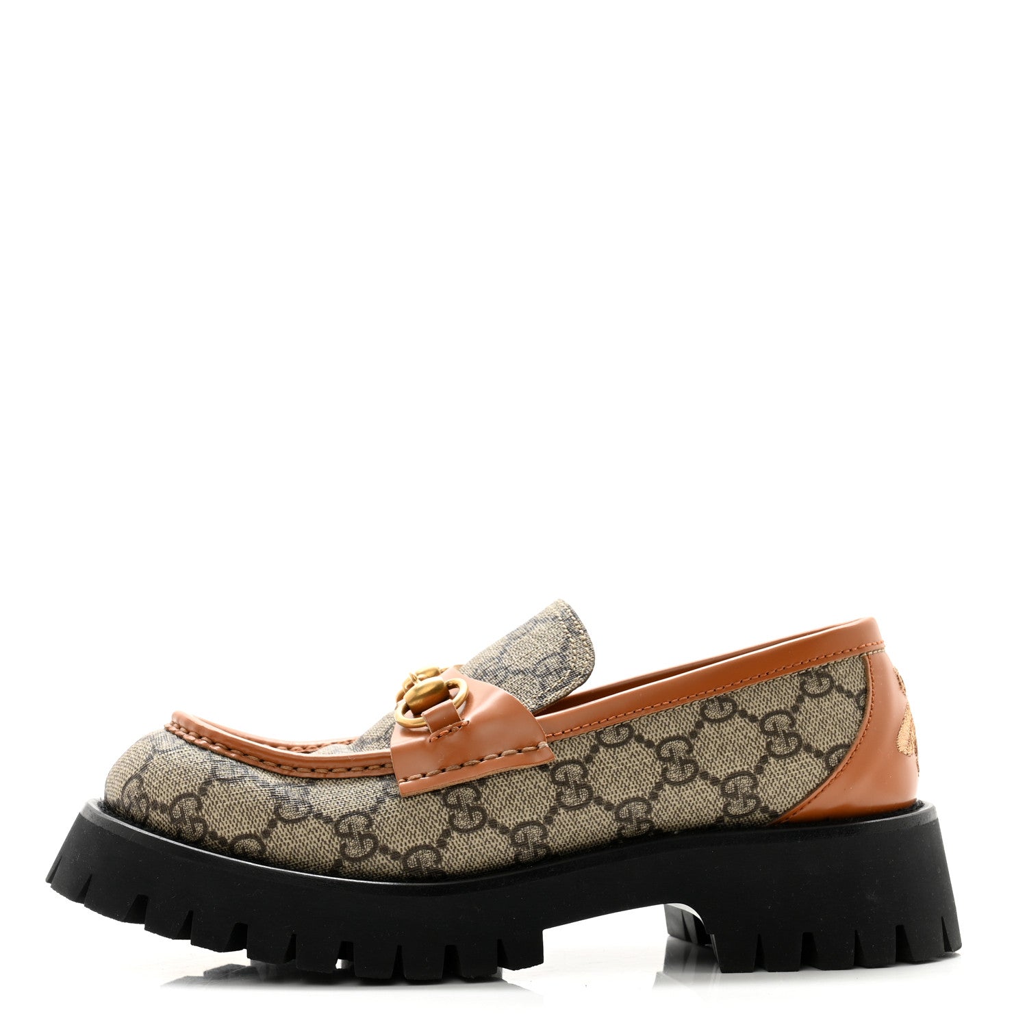 Gucci GG Supreme Monogram Cordovan Lux Womens Harald Horsebit 25mm ...