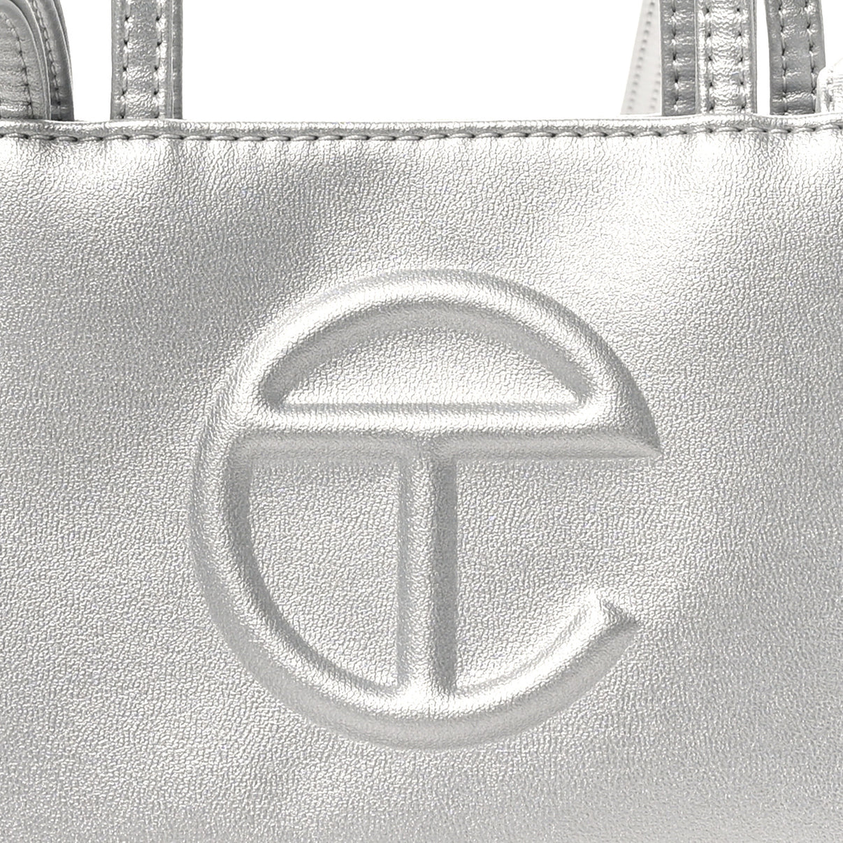 Telfar Metallic Vegan Leather Small Shopping Bag Silver 1737957 ...