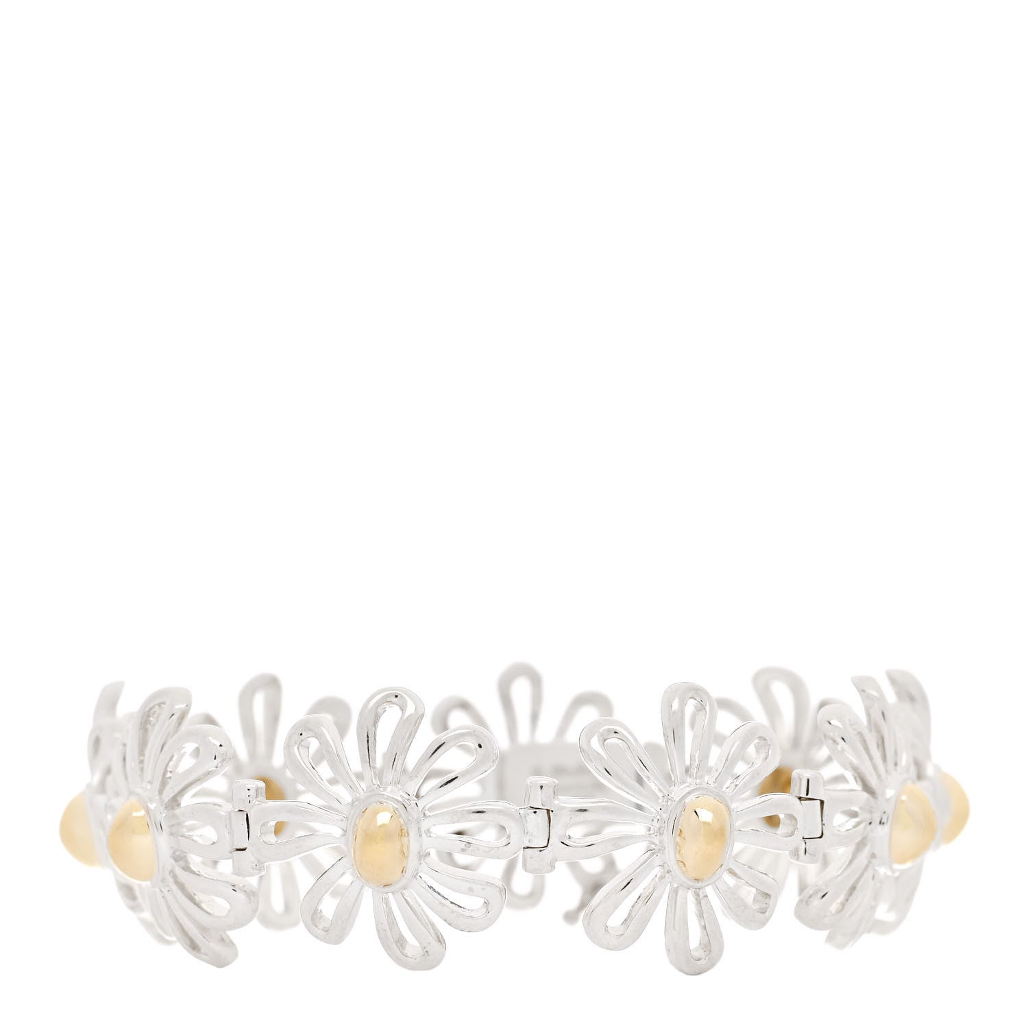 Tiffany Sterling Silver 18K Yellow Gold Paloma Picasso Daisy Bracelet ...