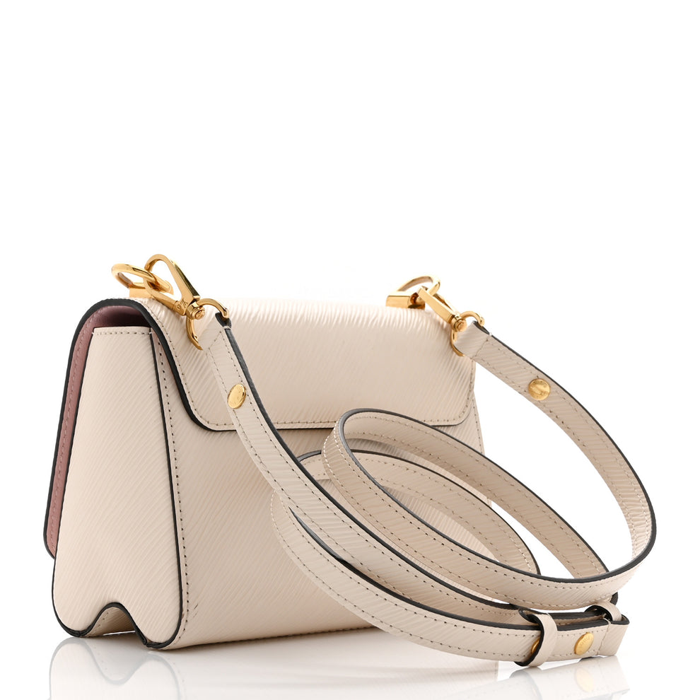 Louis Vuitton Epi Twist Bi-Color Chain Shoulder Bag PM Quartz White ...