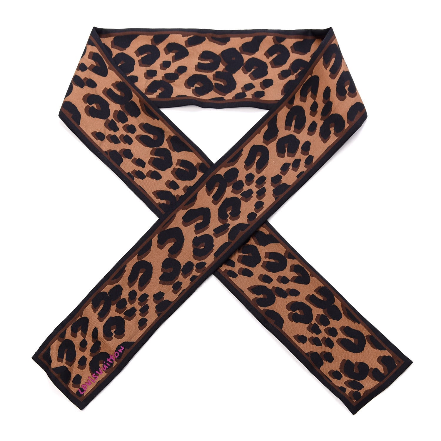 Louis Vuitton Silk Leopard Bandeau Scarf Marron 781880 – FASHIONPHILE