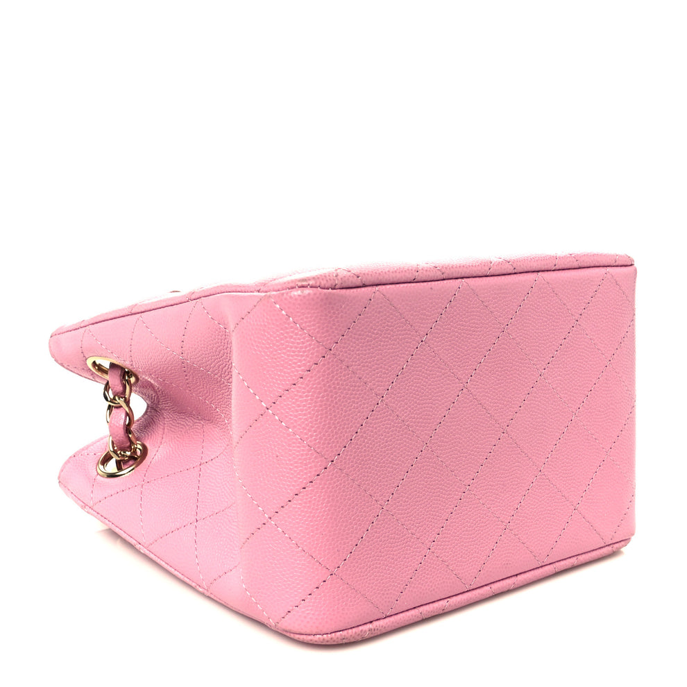 Chanel Caviar Quilted Mini Bucket Bag Pink 1783476 – FASHIONPHILE
