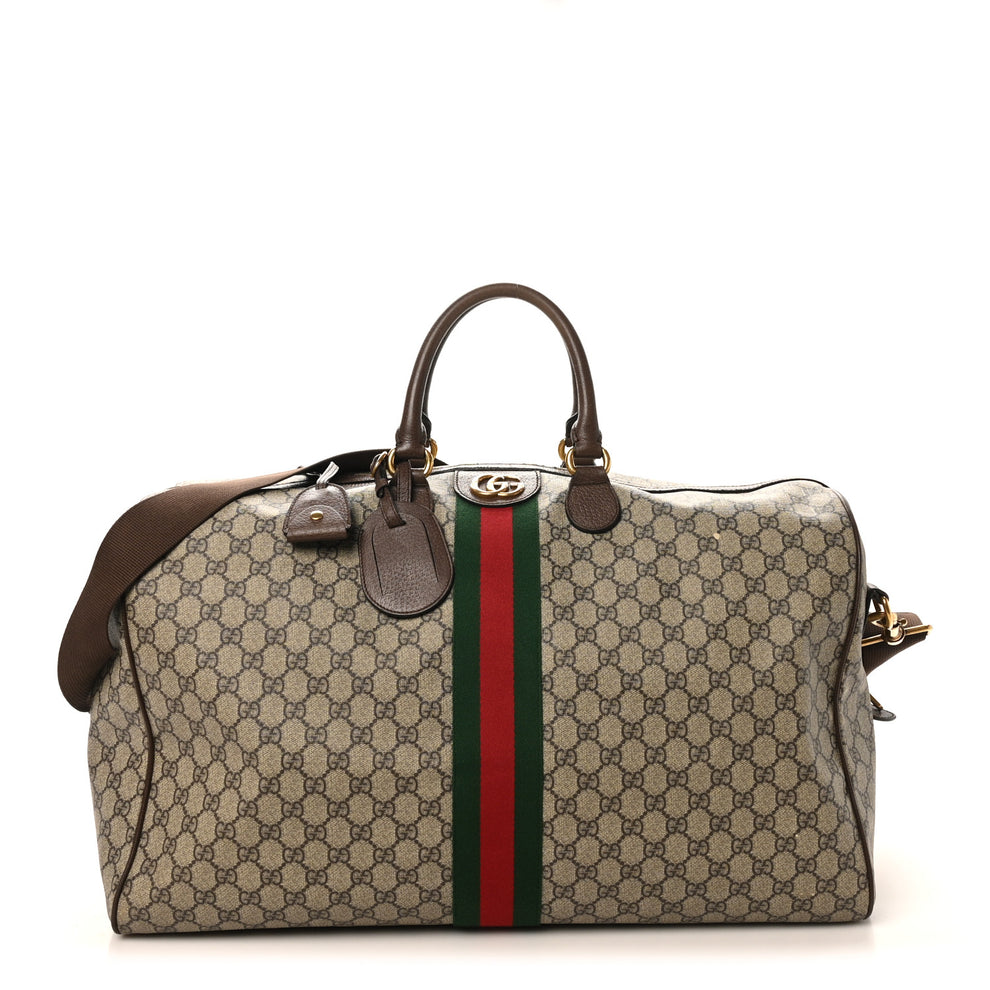 Gucci GG Supreme Monogram Textured Dollar Calfskin Web Medium Ophidia ...